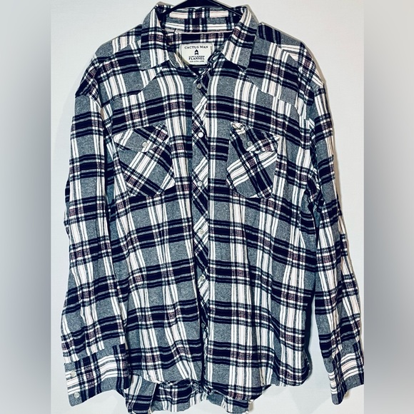Cactus Man | Shirts | Mens Cactus Man Authentic Workwear Plaid Flannel ...
